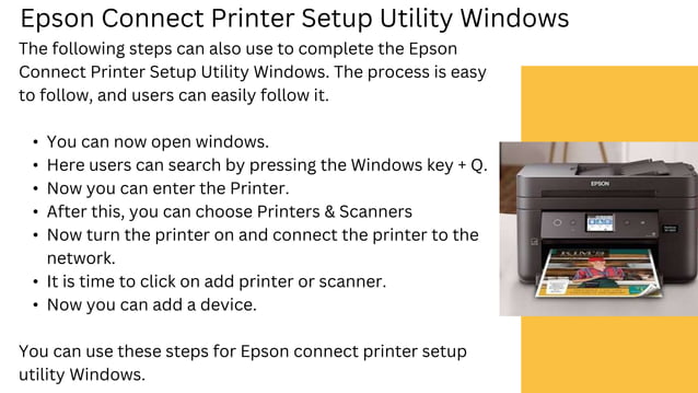 Epson Connect Printer Setup Utility | Setting Up | PPTX
