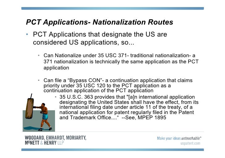 Best way to nationalize pct applications in