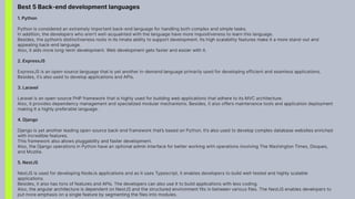 Best Web Development Languages To Learn in 2023 | PPT