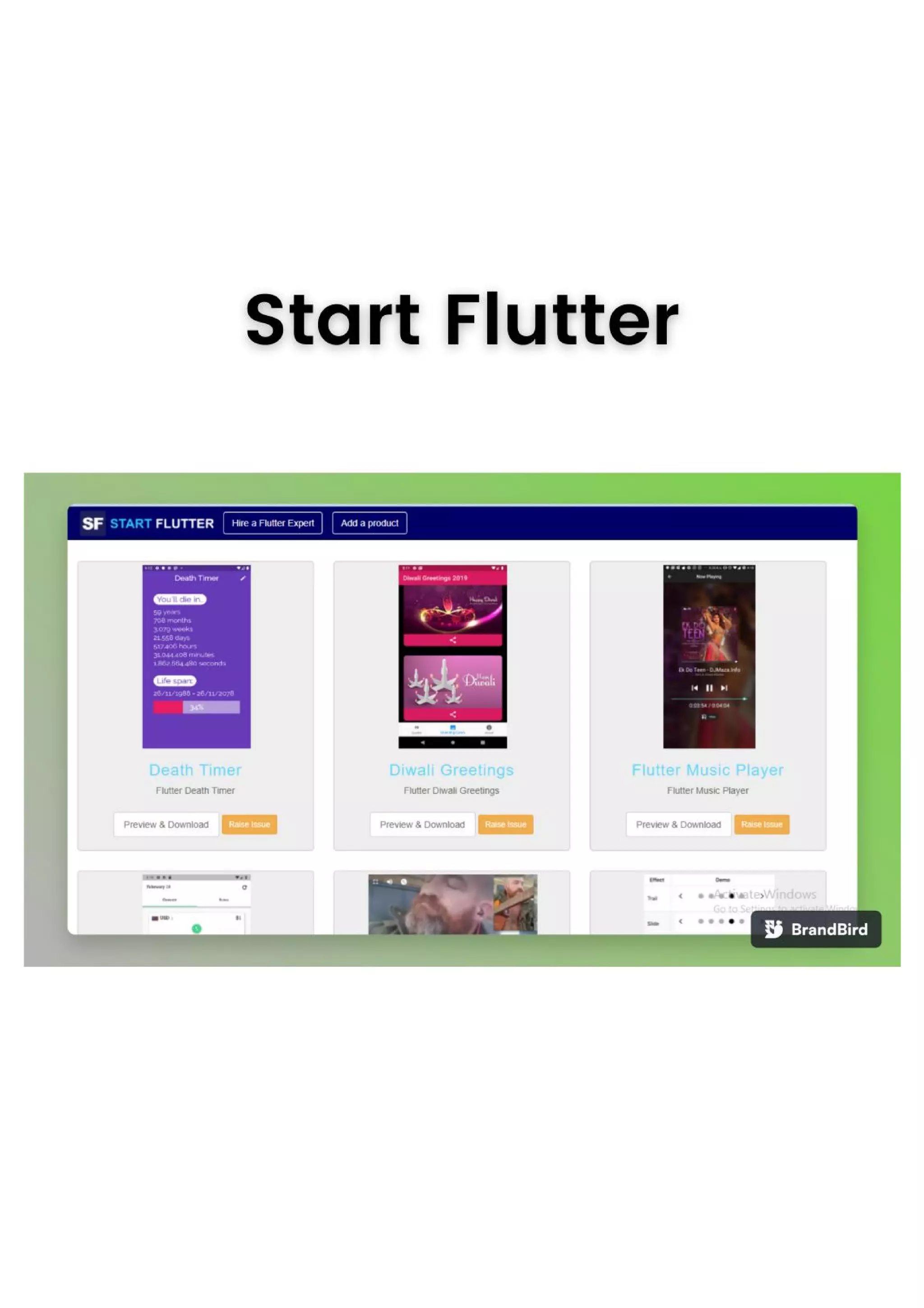 Best websites for flutter templates | PDF