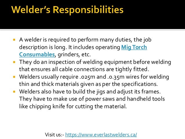 Welder Duties And Responsibilities – TNAG