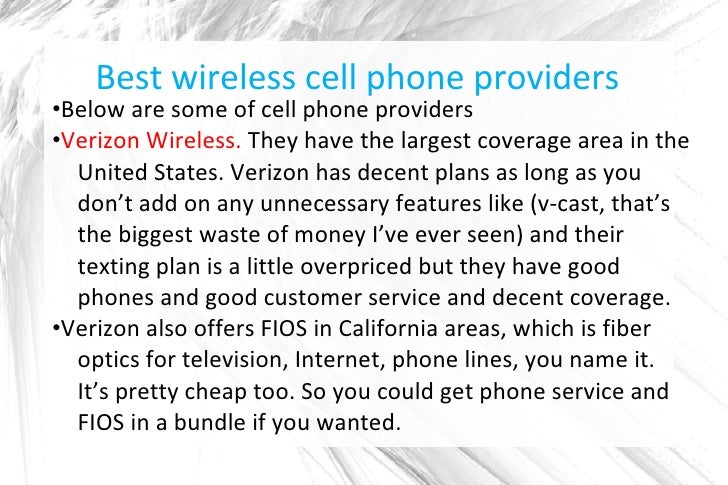 Cellular Providers