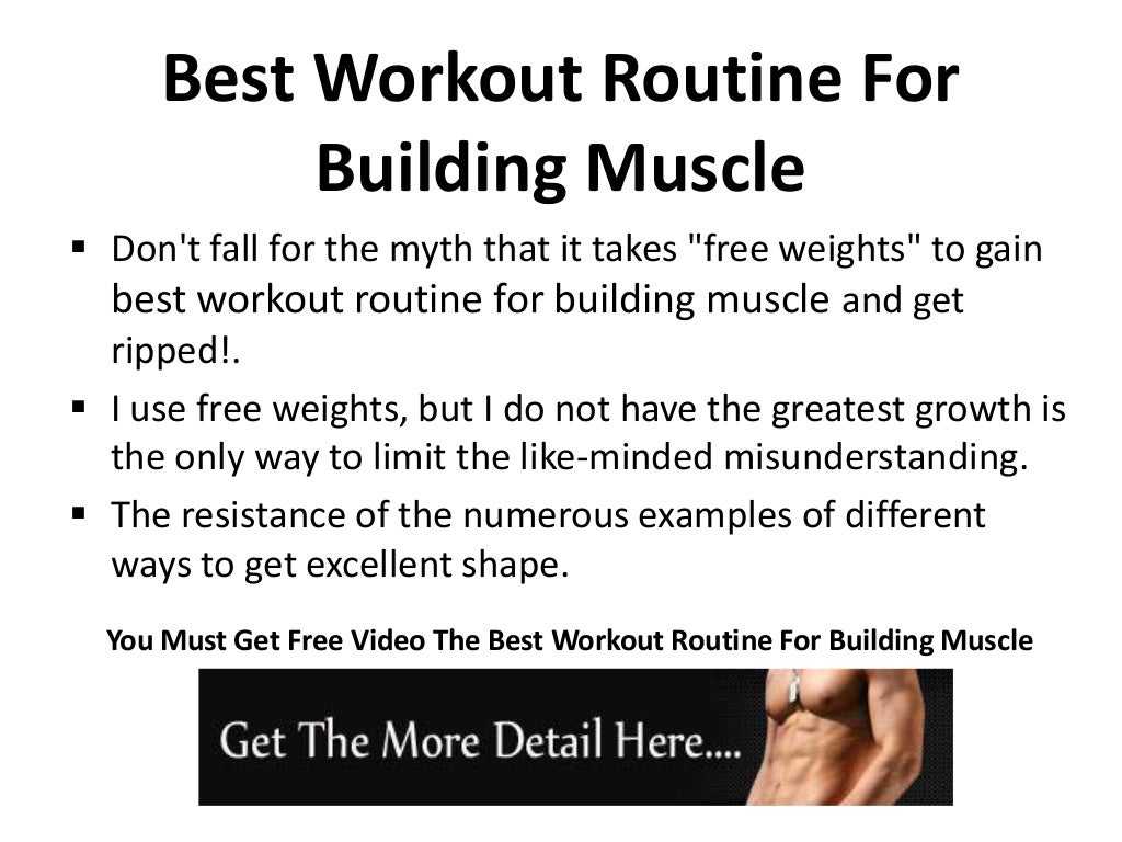 Best Workout Routine For Building Muscle