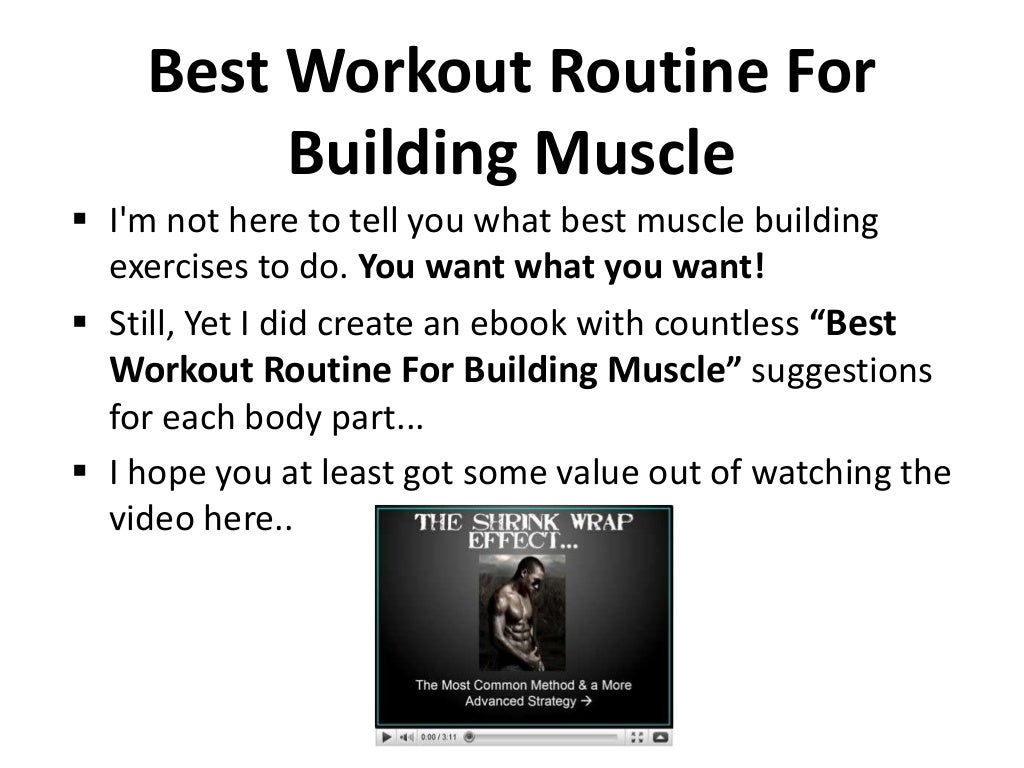 Best Workout Routine For Building Muscle