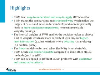 BWM: Best Worst Method | PDF