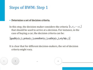 BWM: Best Worst Method | PDF