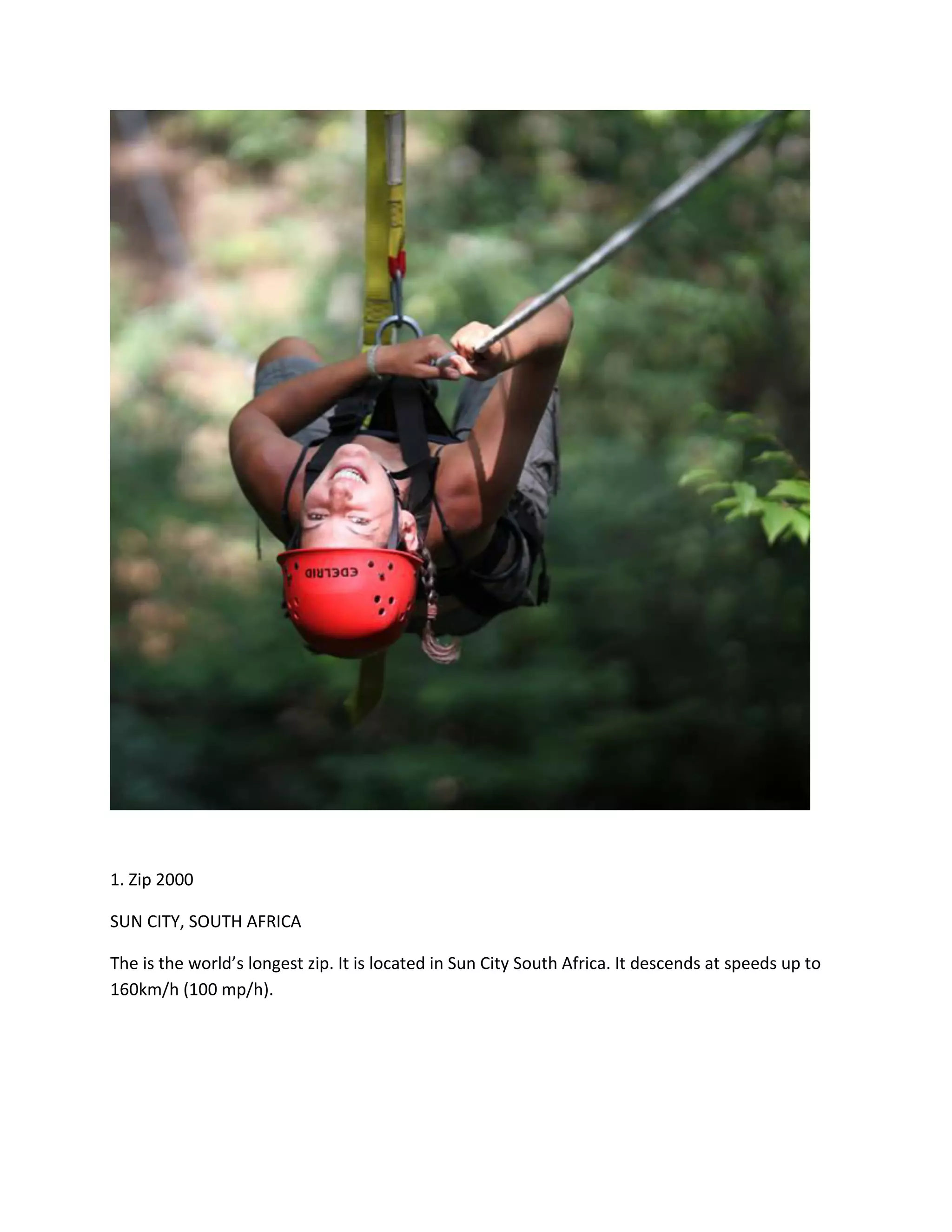 Best zip line in the world | PDF | North America Travel | Travel Locations