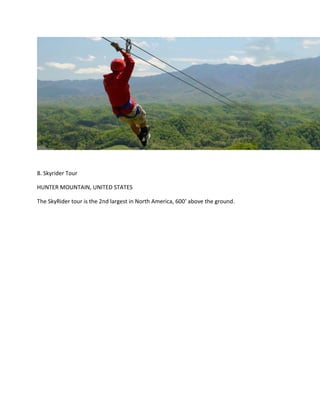 Best zip line in the world | PDF | North America Travel | Travel Locations