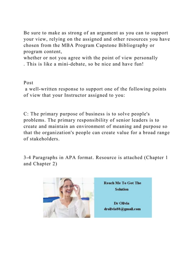 Be sure to make as strong of an argument as you can to support your .docx