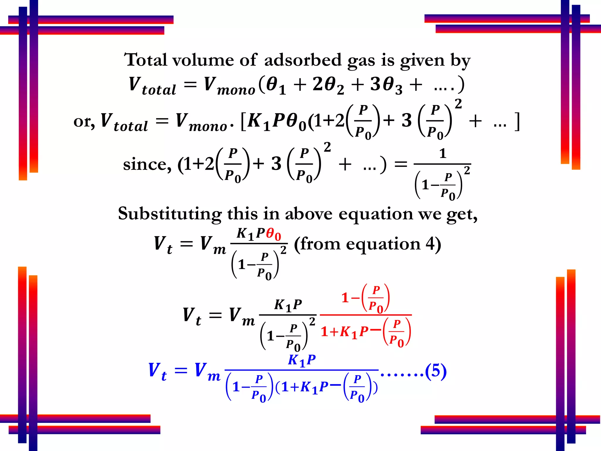 Derivation of Bet equation and different isotherms | PDF