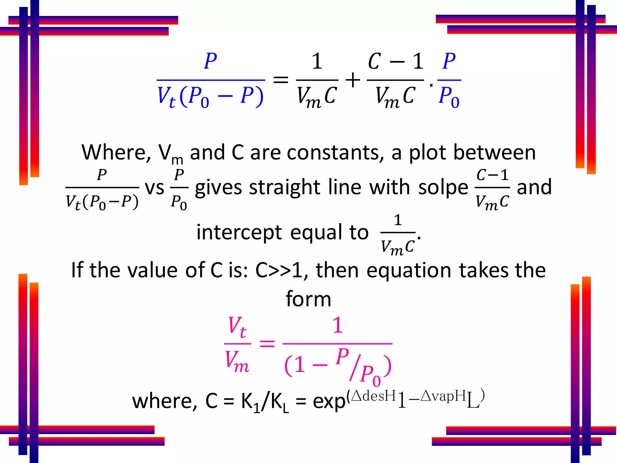 Derivation of Bet equation and different isotherms | PDF