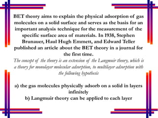 Derivation of Bet equation and different isotherms | PDF