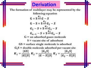 Derivation of Bet equation and different isotherms | PDF
