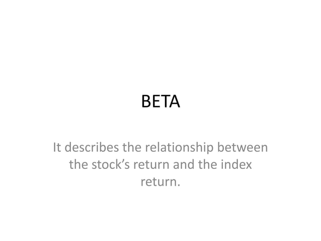 Beta | PPT