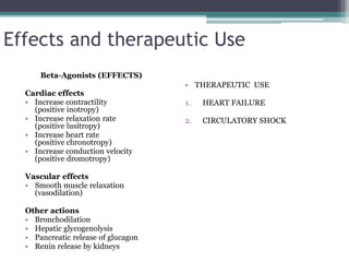 Beta adrenoceptor agonists | PPTX