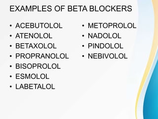 Beta adrenoceptor blockers | PPT