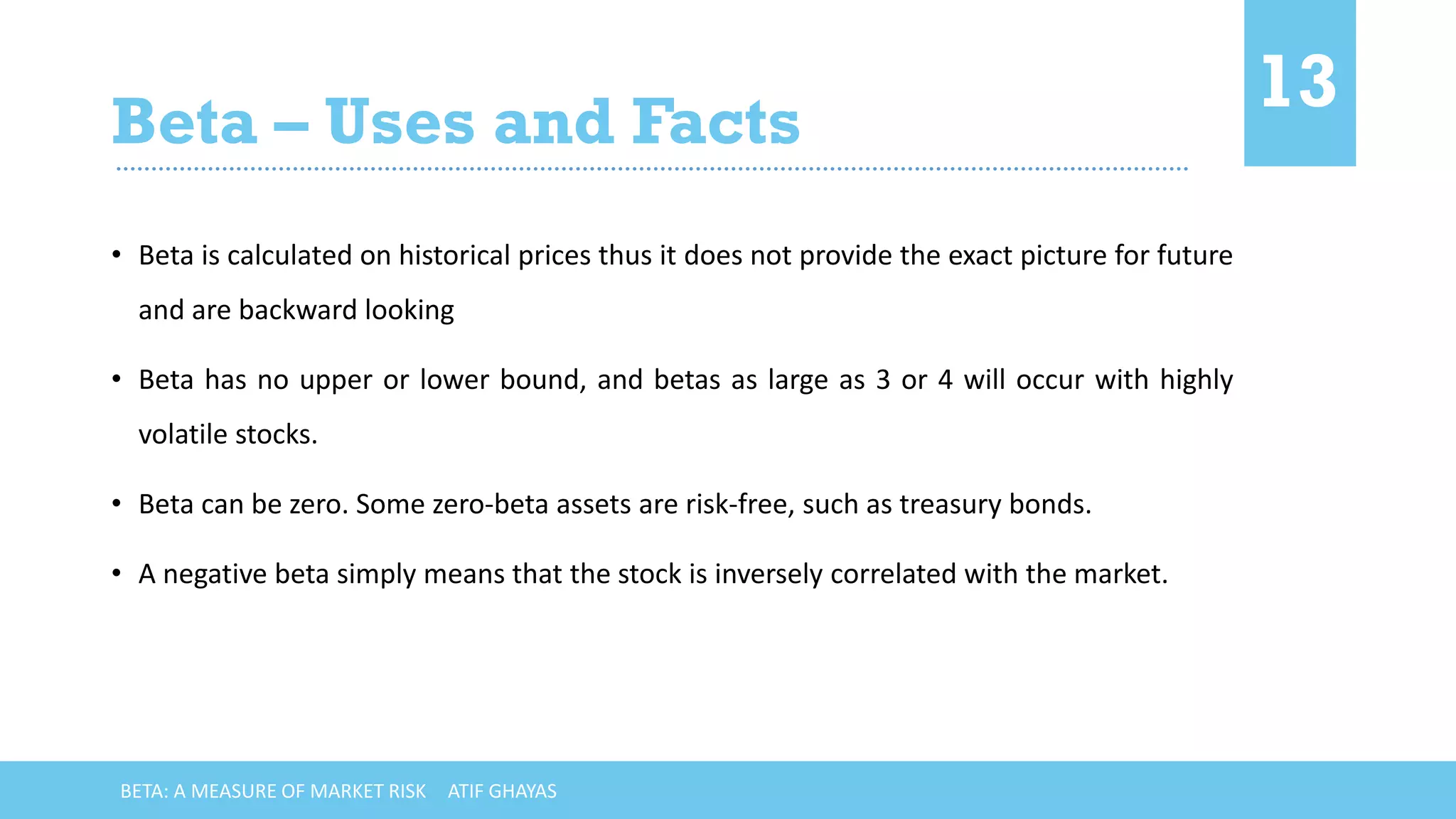 Beta-A measure of market risk | PDF