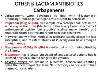 Beta lactam antibiotics(Penicillin, Cephalosporin) | PPSX