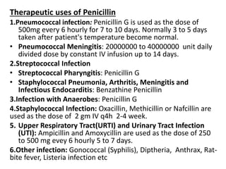 Beta lactam antibiotics(Penicillin, Cephalosporin) | PPSX