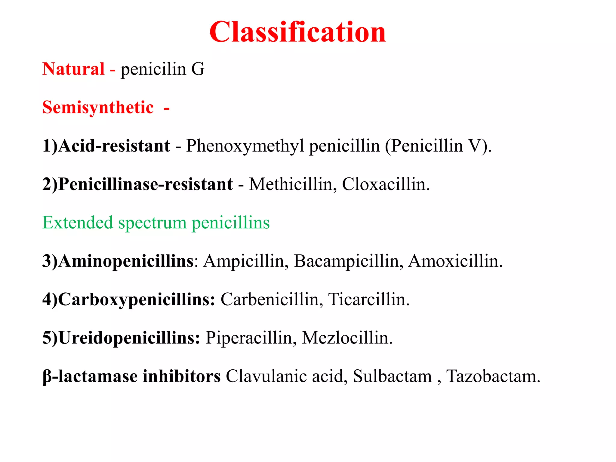 Beta lactam antibiotics - penicillins | PPTX