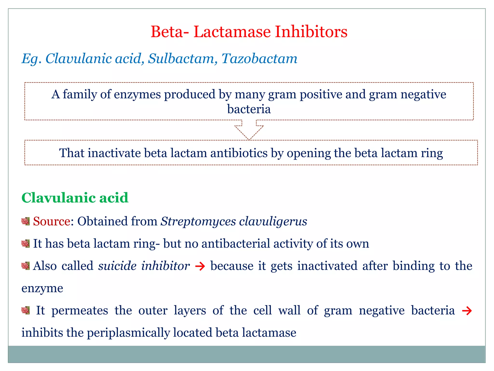 Beta Lactamase Inhibitors | PPT