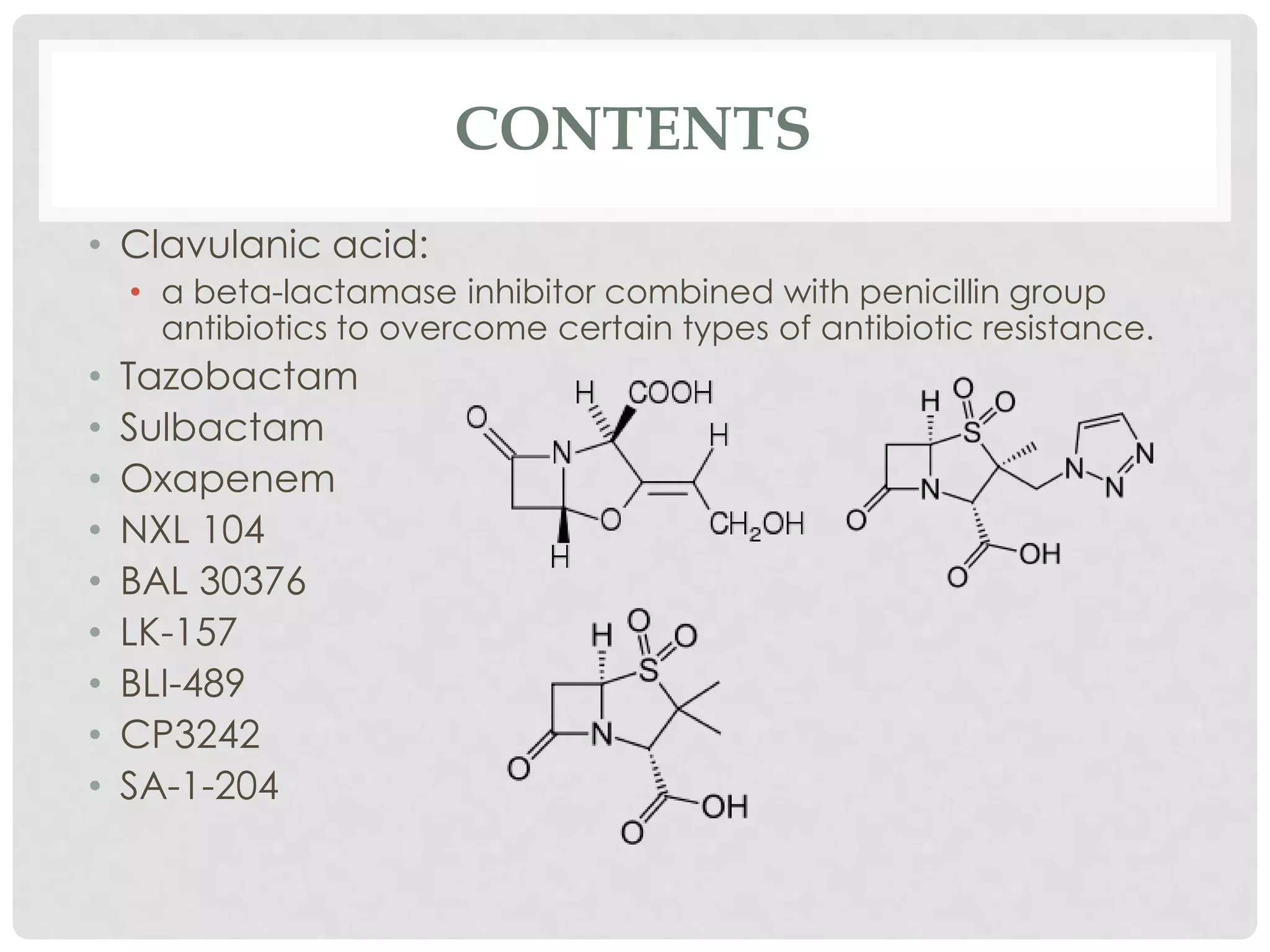 Beta lactamase inhibitors－fx | PPT