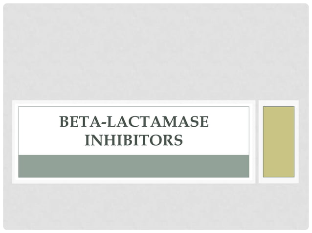 Beta lactamase inhibitors－fx | PPT