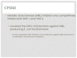 Beta lactamase inhibitors－fx | PPTX