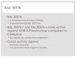 Beta lactamase inhibitors－fx | PPT