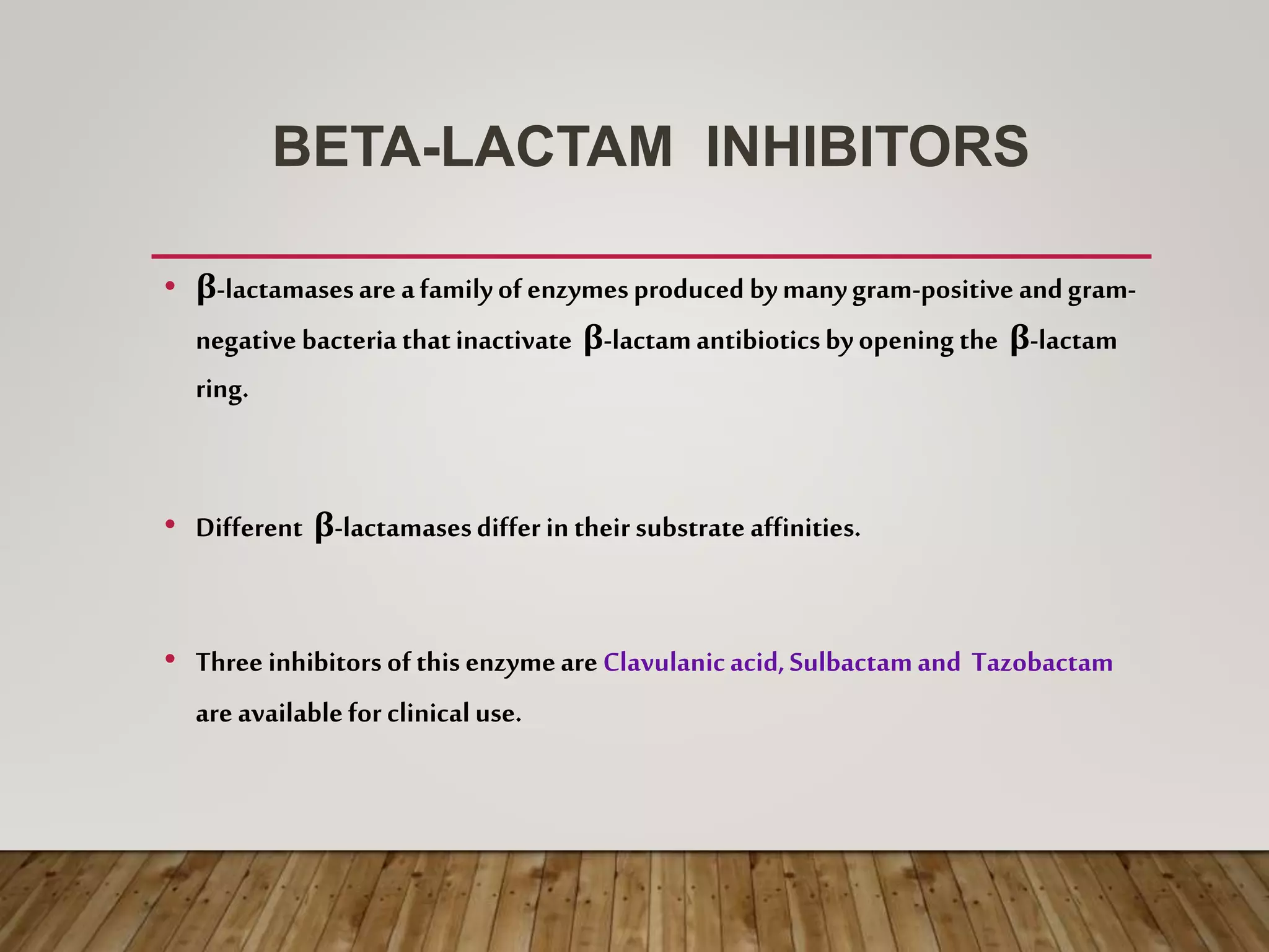 Beta lactamase inhibitors | PPTX