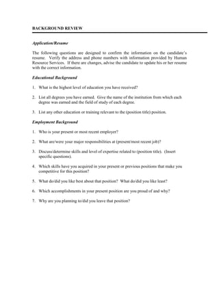 Beta research - interview questionnaire guide | PDF
