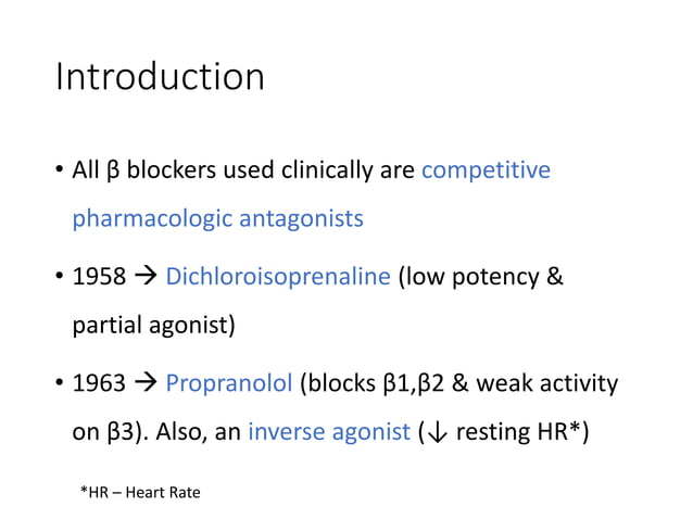 Beta adrenergic blockers | PPTX