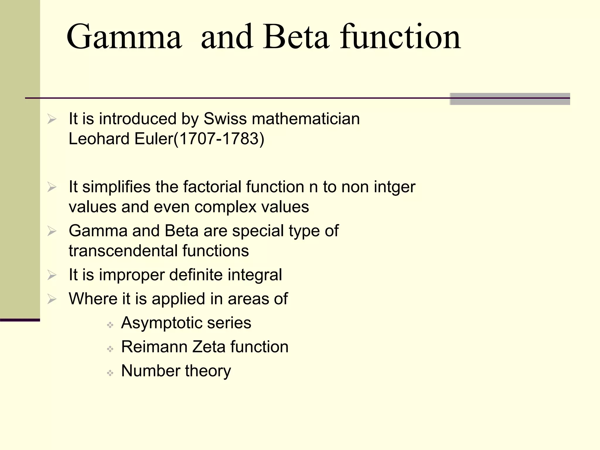 Beta and gamma function | PPTX Beta and gamma function | PPTX
