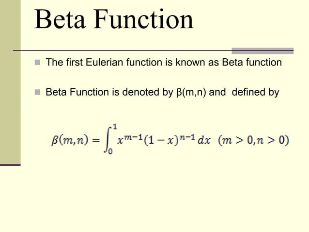 Beta and gamma function | PPTX | Physics | Science