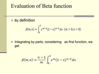 Beta and gamma function | PPTX | Physics | Science