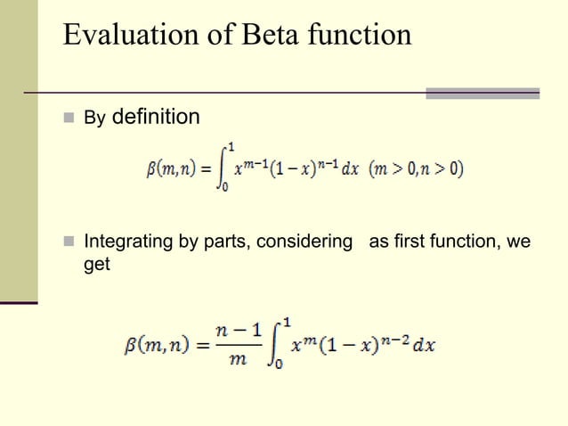 Beta and gamma function | PPTX | Physics | Science