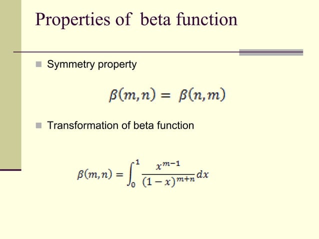 Beta and gamma function | PPTX | Physics | Science
