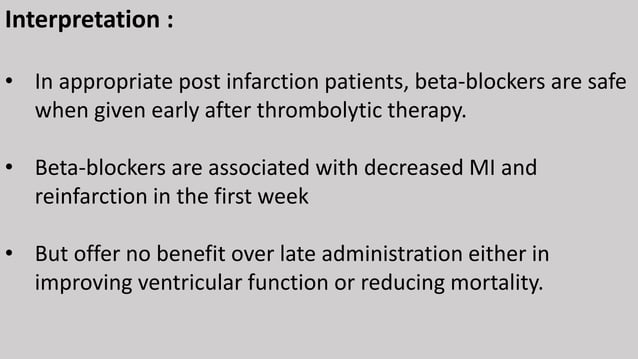 Beta blocker in acute mi | PPT