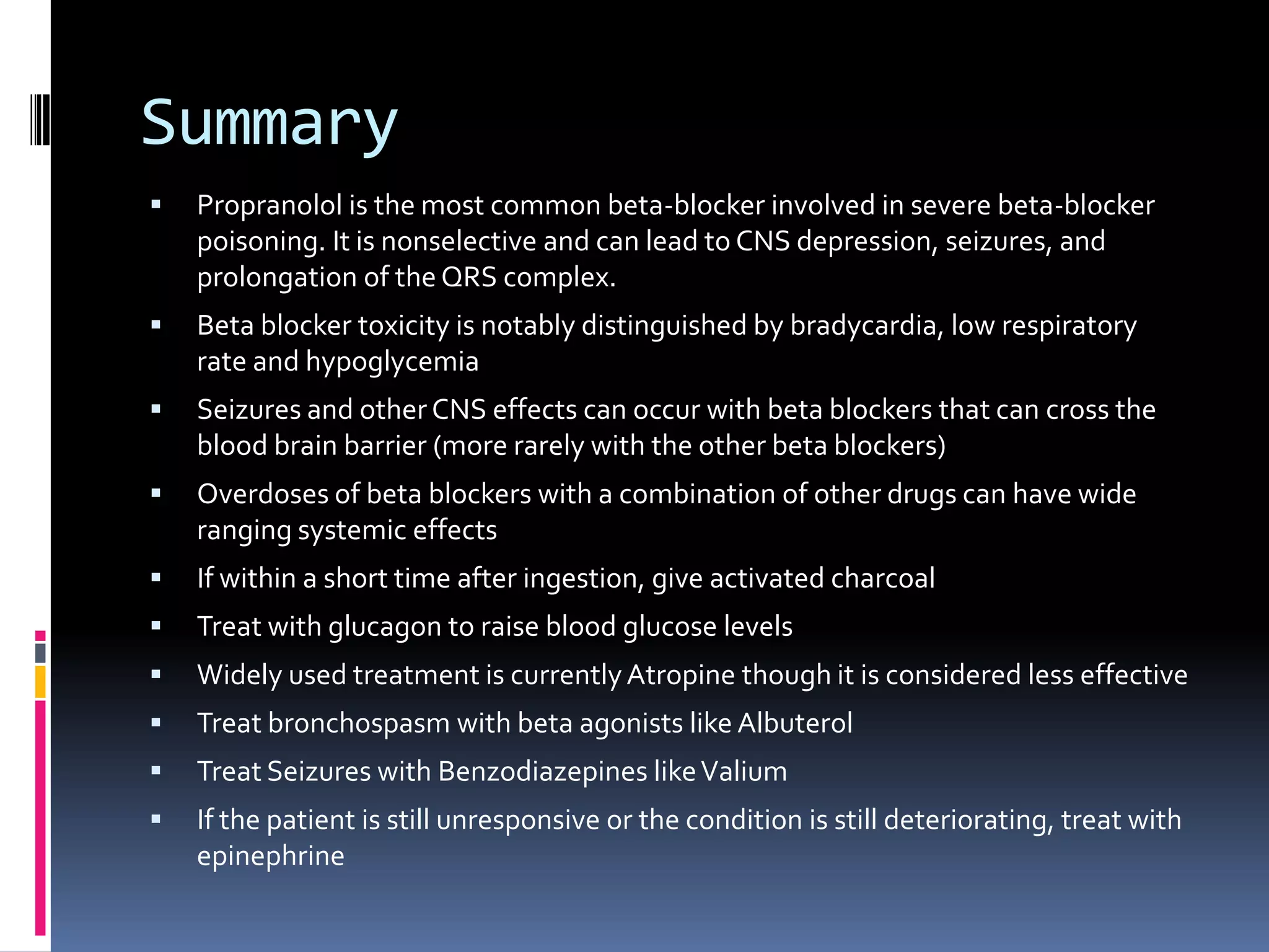 Beta Blocker Toxicity and Safety | PPTX