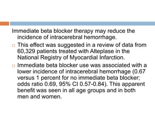Beta blockers in Acute MI | PPTX