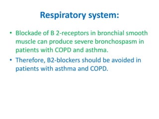 Beta blockers - pharmacology | PPTX