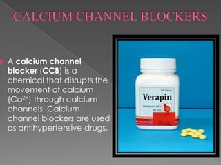Beta blockers and calcium channel blockers | PPTX
