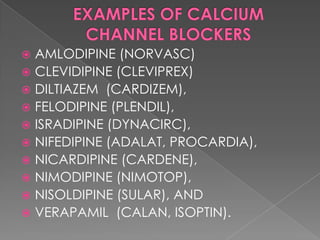 Beta blockers and calcium channel blockers | PPTX