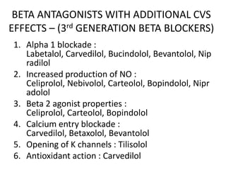Beta blockers dr wan azizi | PPTX