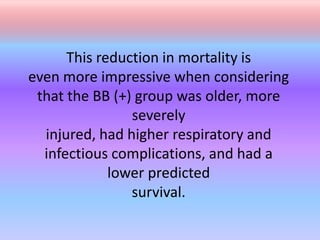 Beta blockers in brain injuries | PPT