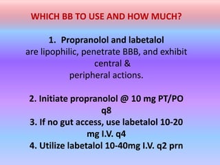 Beta blockers in brain injuries | PPT