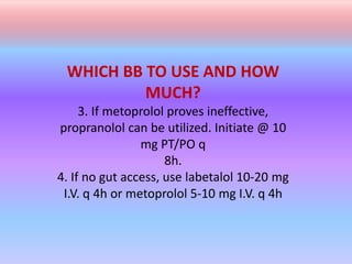 Beta blockers in brain injuries | PPTX