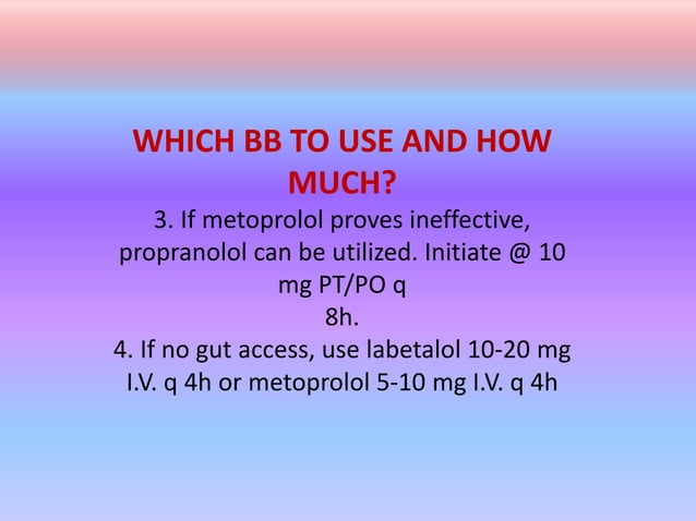 Beta blockers in brain injuries | PPT