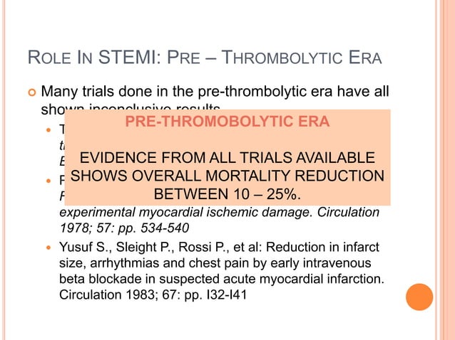 Beta blockers in STEMI | PPTX