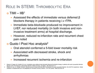 Beta blockers in STEMI | PPTX